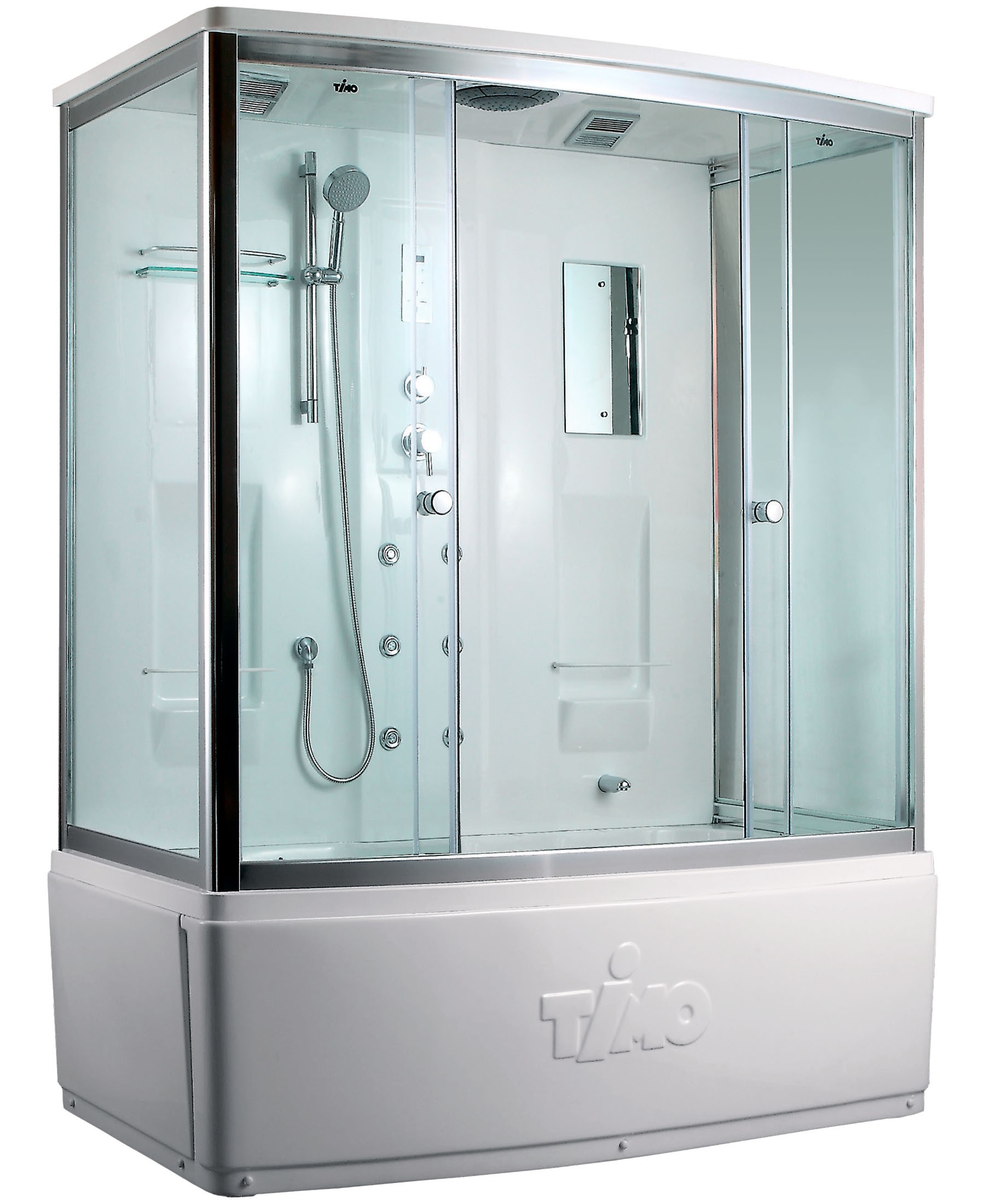 Душевой бокс «Timo» Lux T-7750 150/90 с ванной прозрачный/белый с ...