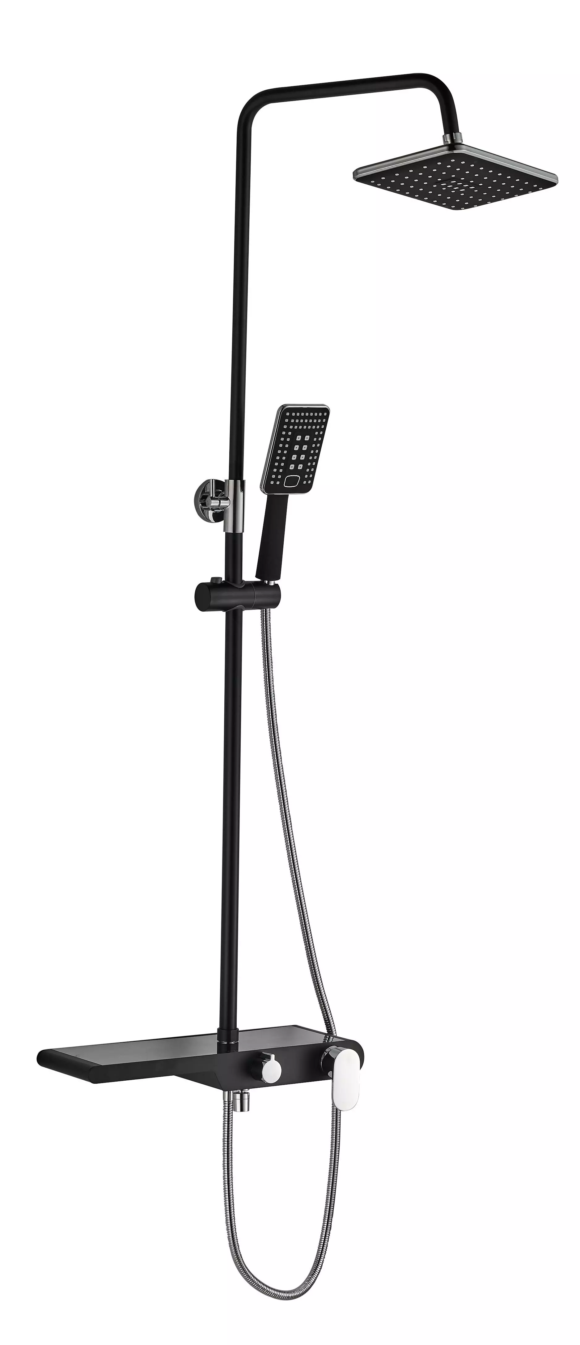 Душевая система «Haiba» HB2420 чёрная/хром купить с доставкой по Москве | Магазин сантехники и ...