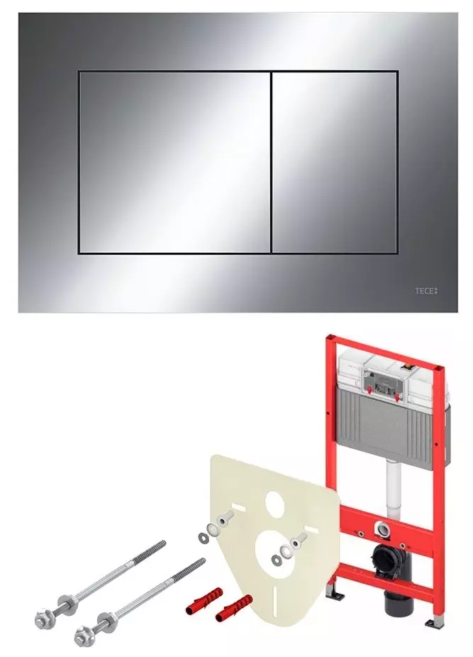 Инсталляция для унитаза «TECE» 9400412 TECEbase 2.0/панель TECEnow хром купить в интернет ...