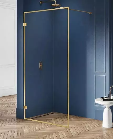 Душевая перегородка «New Trendy» Avexa Gold Bruched Walk-in 120/200 ...