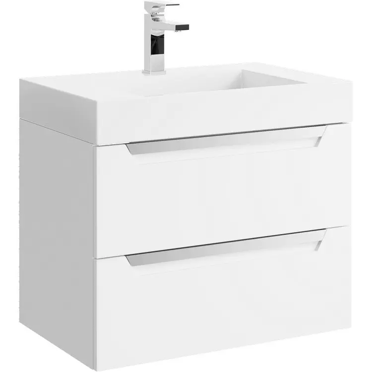 Тумба с раковиной «Aqwella» Cube 70 (Toledo 70) подвесная белая купить с доставкой по Москве ...