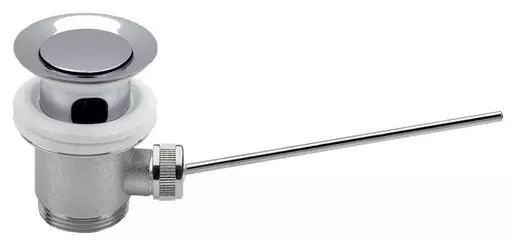 Донный клапан для раковины «Remer» RR95 L=80 с металлической тягой хром ...