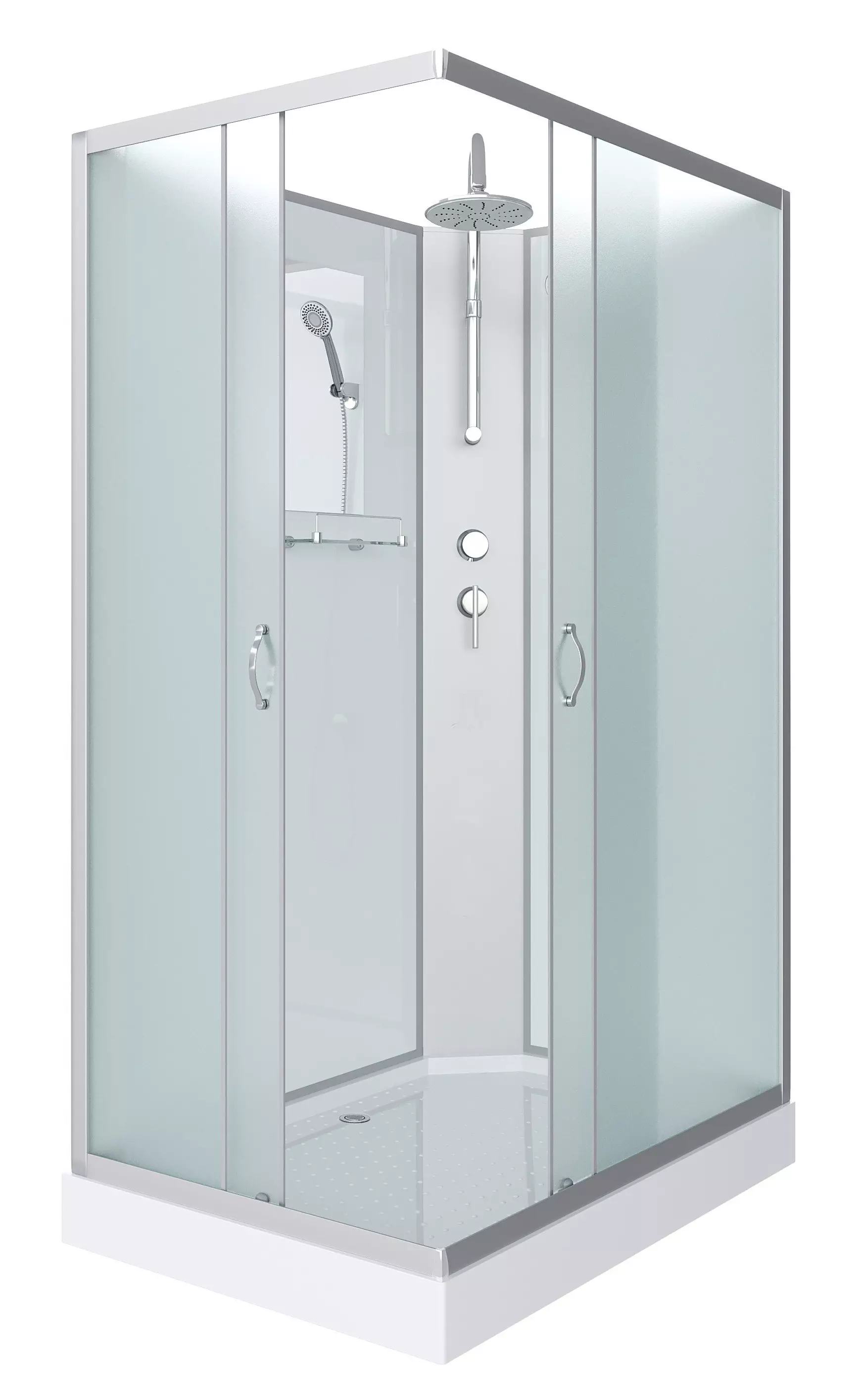 Душевая кабина «Niagara» NG-43085-14QBKT 100/80 низкий поддон матовая ...