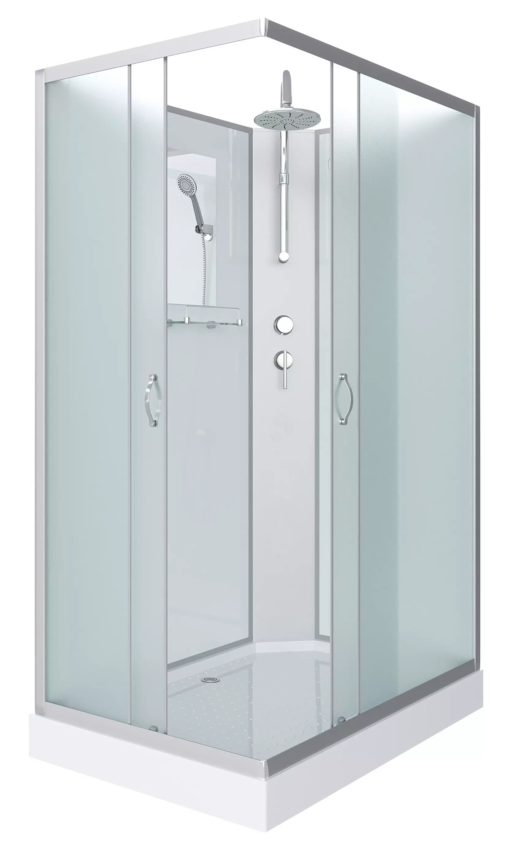 Душевая кабина «Niagara» NG-43185-14QBKT 110/80 низкий поддон матовая ...