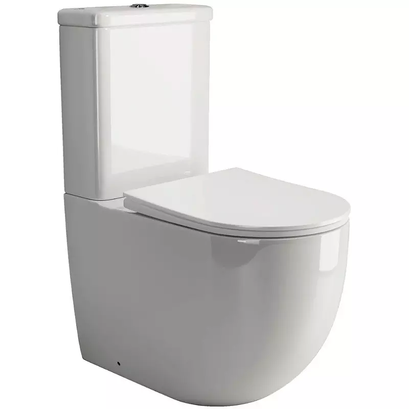 Унитаз компакт безободковый «Ceramica Nova» Mia CN1801-B/CN1801-T белый ...