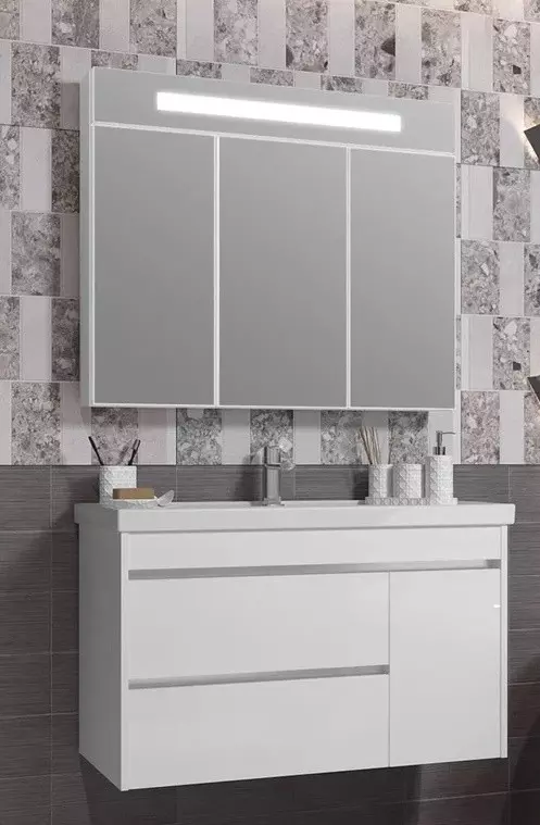 Мебель для ванной подвесная «Opadiris» Фреш 100 белая Москва купить с доставкой на дом