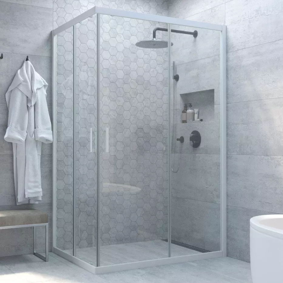 Душевой угол-ограждение «Vegas Glass» ZA-F Novo h2000 120/90 прозрачный ...